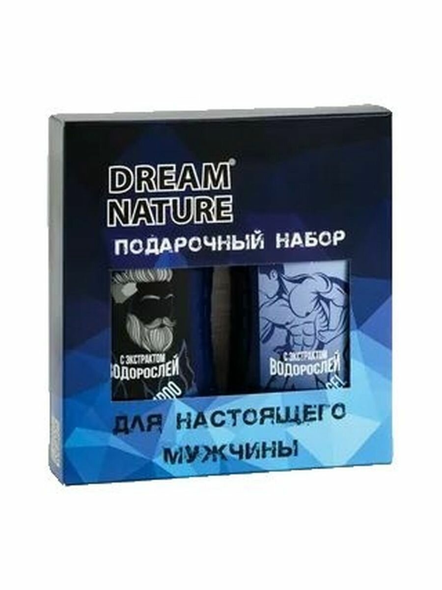 Подарочный набор Dream Nature для мужчины шампунь для волос 250мл и гель для душа 250мл
