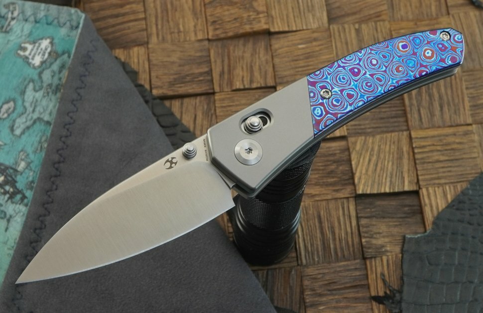 Складной нож Kansept Knives Dako, сталь CPM S35VN, SW, рукоять титан/тимаскус
