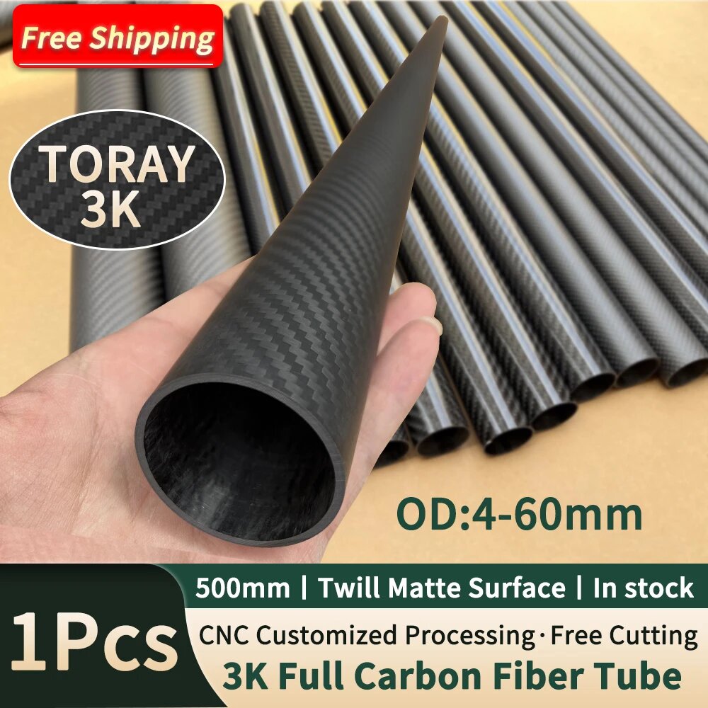 Трубка углеволокно CARBON TIME 28x26x500 мм, черный