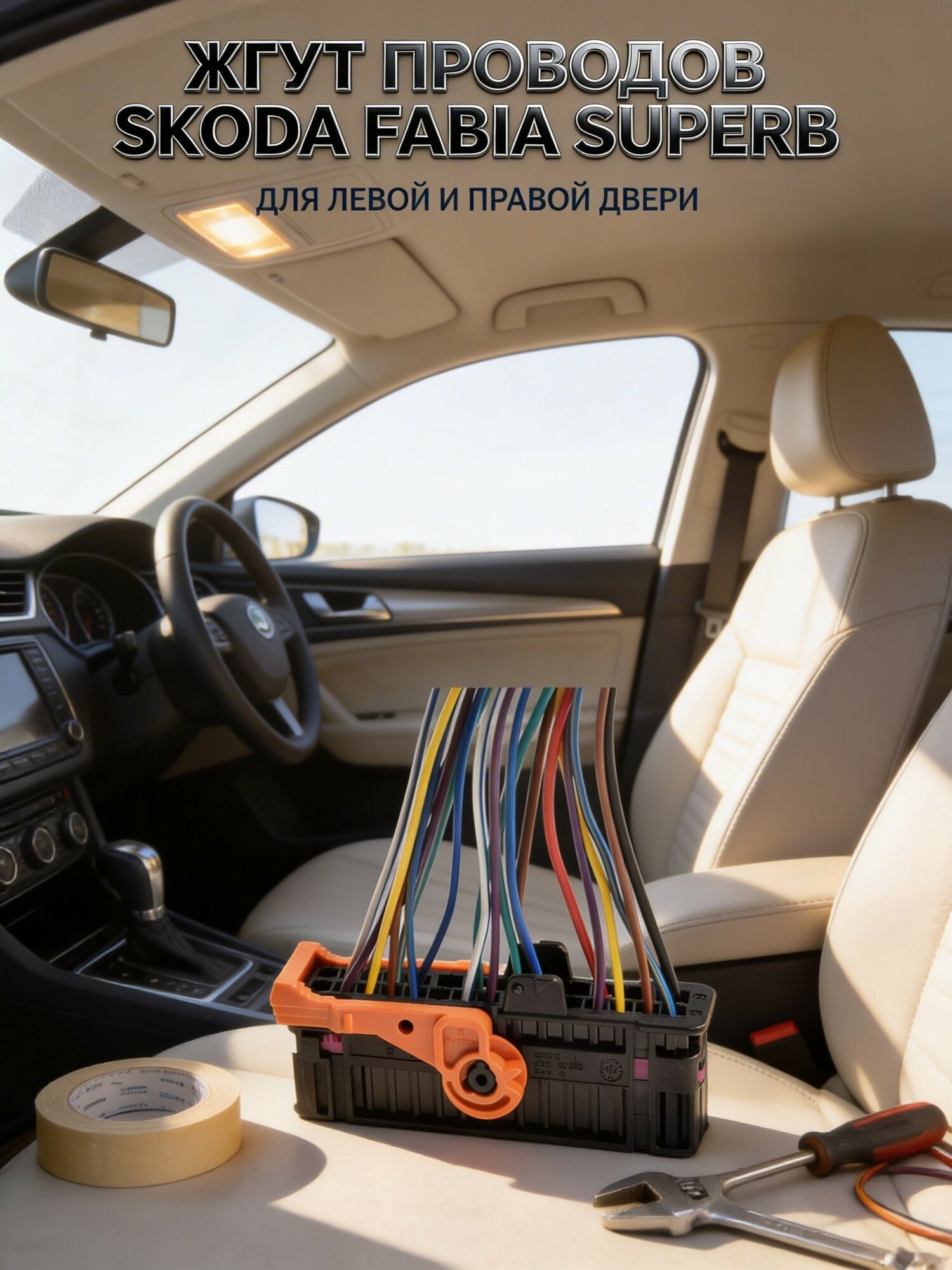Жгут проводов для левой и правой двери Skoda Fabia Superb, для замены и быстрой установки с OEM-номерами и совместимостью с рядом моделей Seat и VW