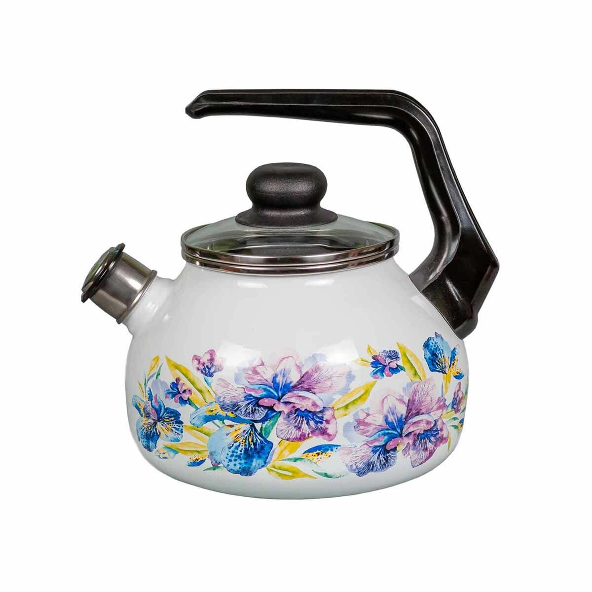 Чайник VITROSS Iris, белоснежный, 2 л, эмалированный, со свистком 1RA12