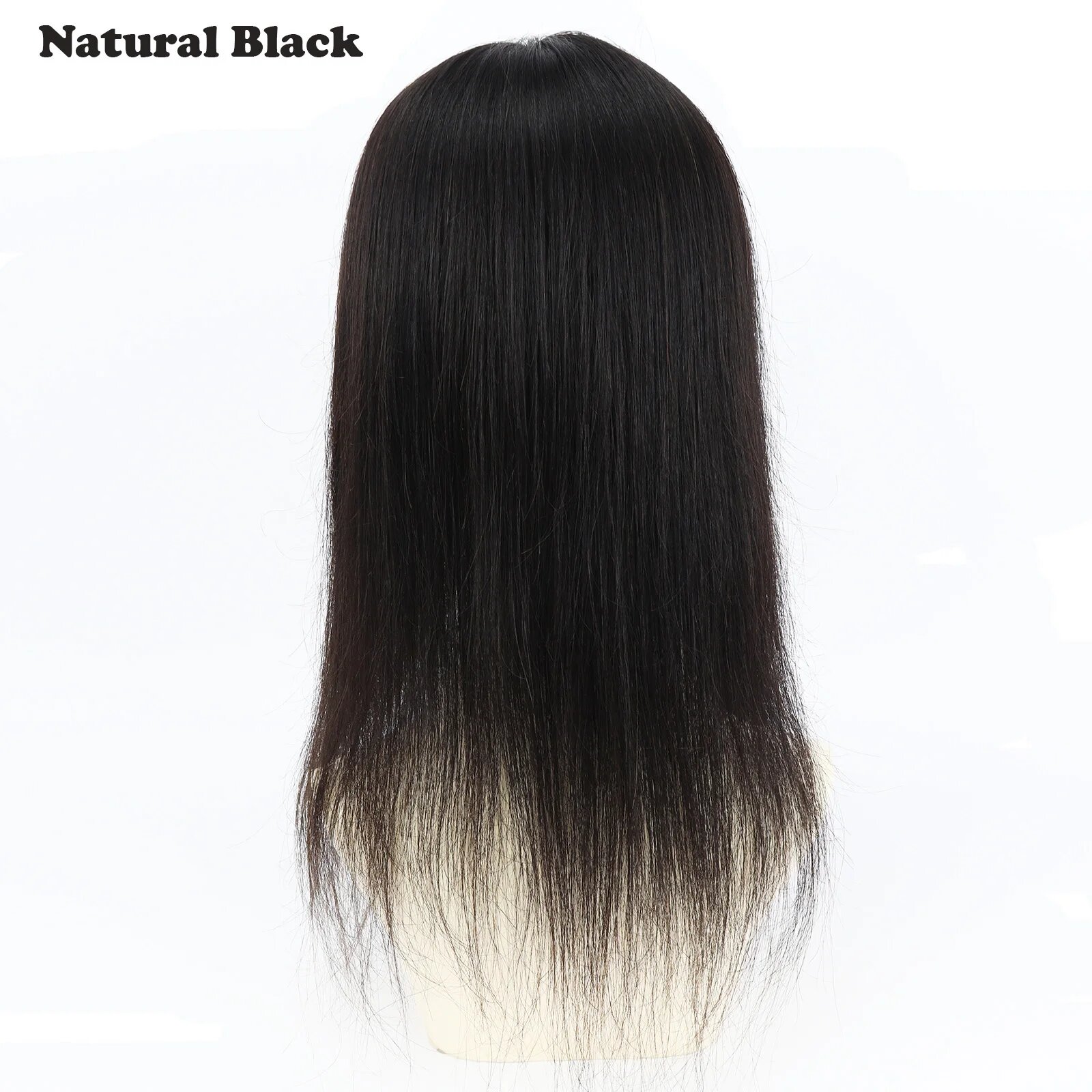 Топпер из натуральных волос, Natural Black, 24 дюйма, Air Bangs