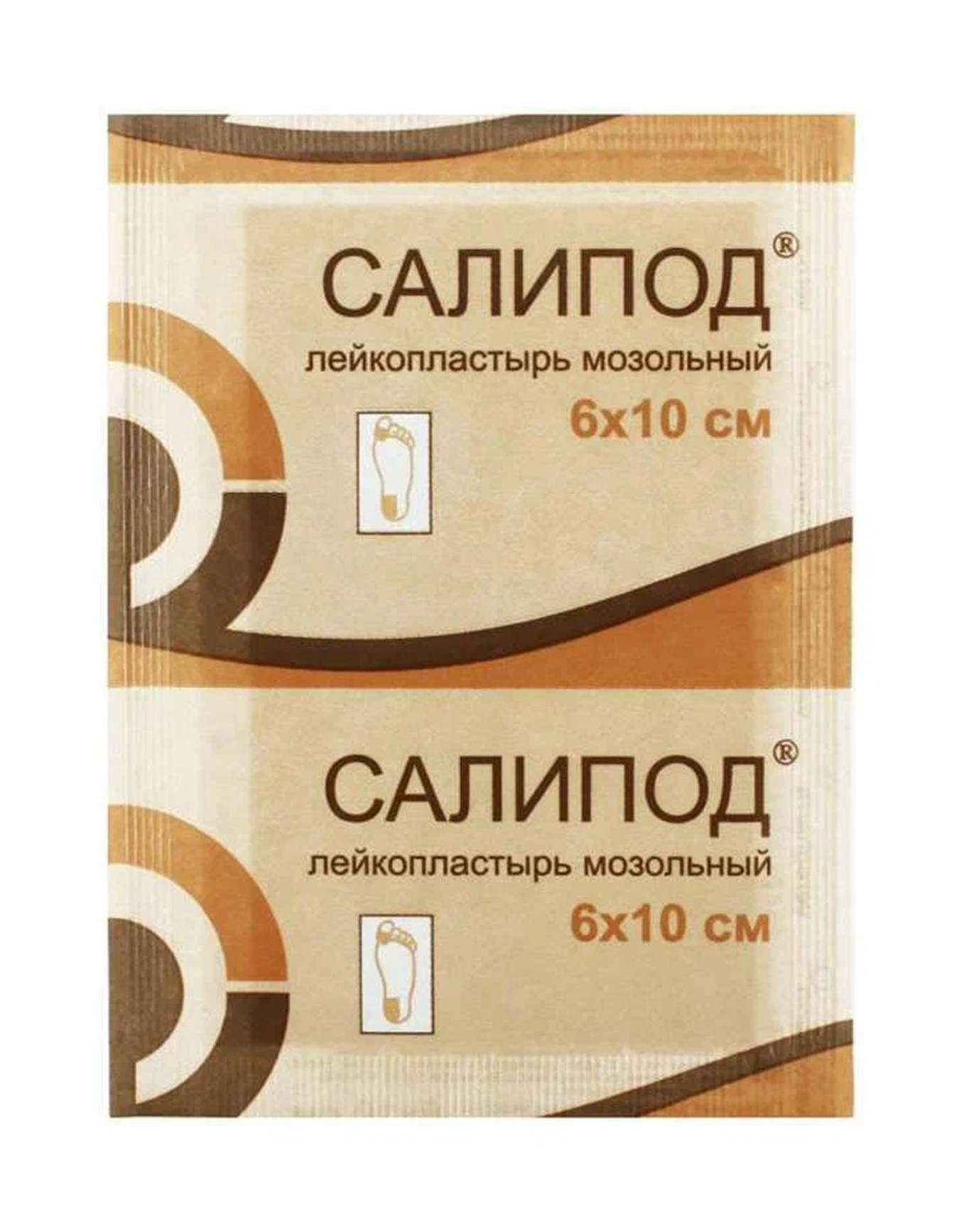 Лейкопластырь мозольный Салипод, от мозолей, бежевый, 6 х 10 см,