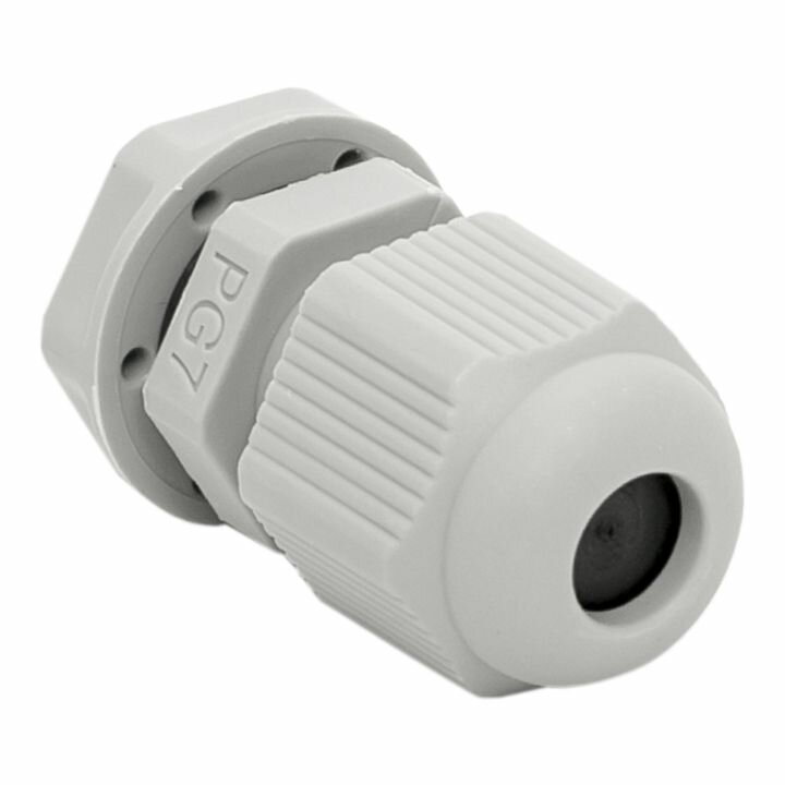 Сальник PG7 IP54 EKF plc-pg-7, светло-серый, номинальный ток 6А — фото 1