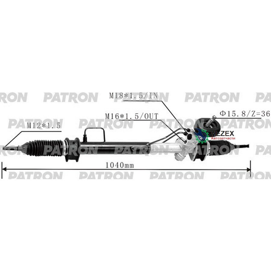 PATRON PSG3103 Рейка рулевая