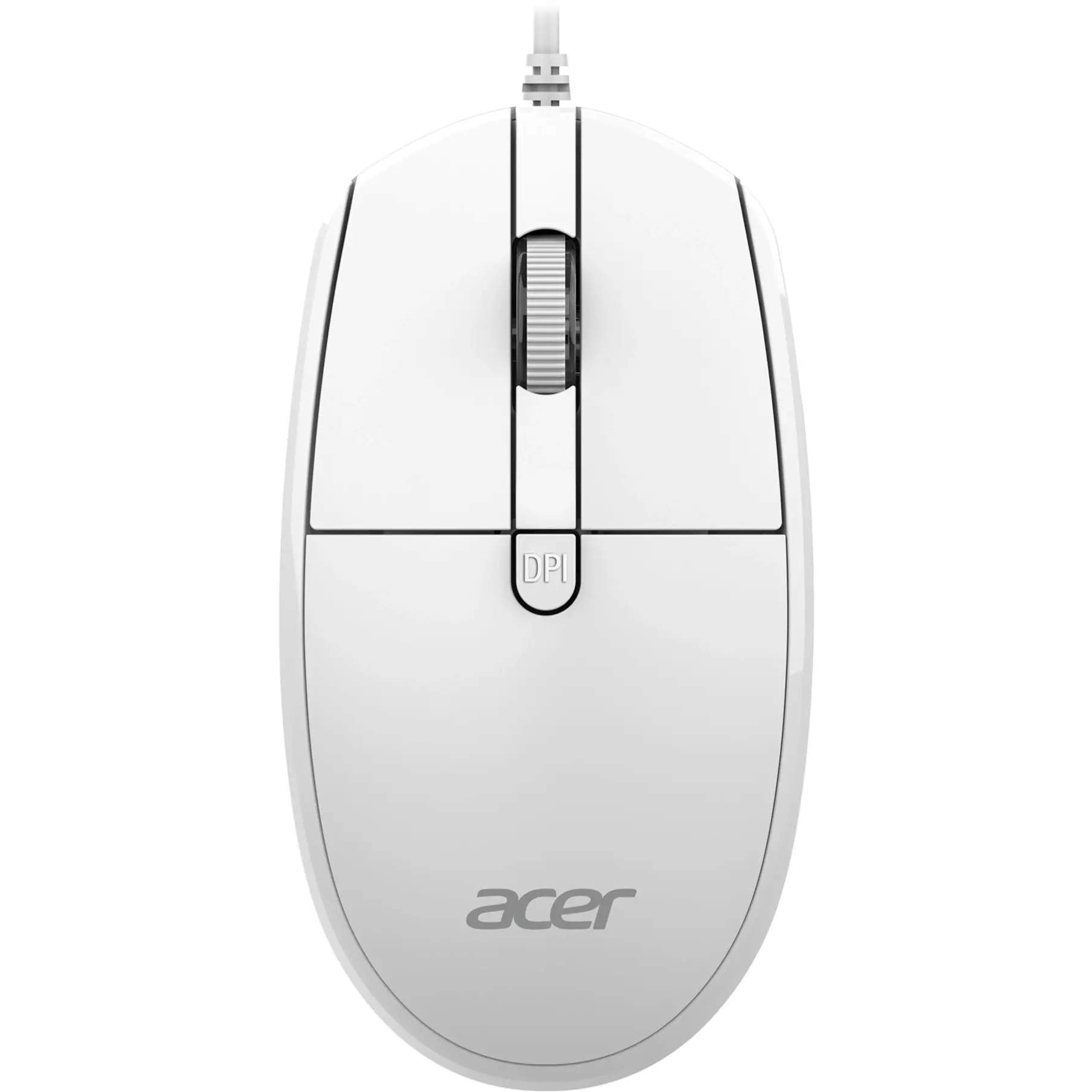 Мышка компьютерная, Acer, проводная OMW401 белая оптическая