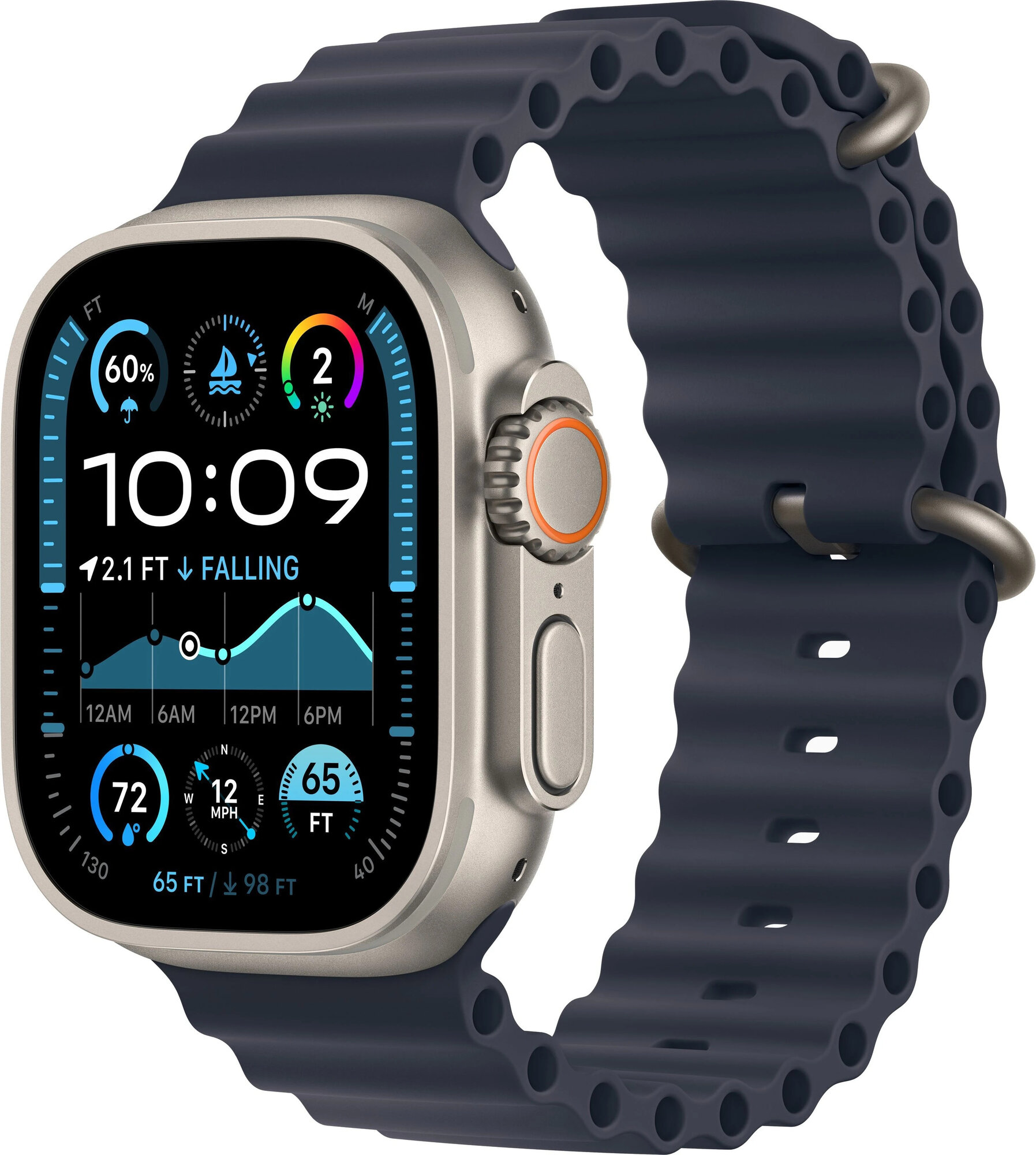 Смарт-часы Apple Watch Ultra 2, экран 1.9", корпус нестандартной формы, бежевые. eSIM