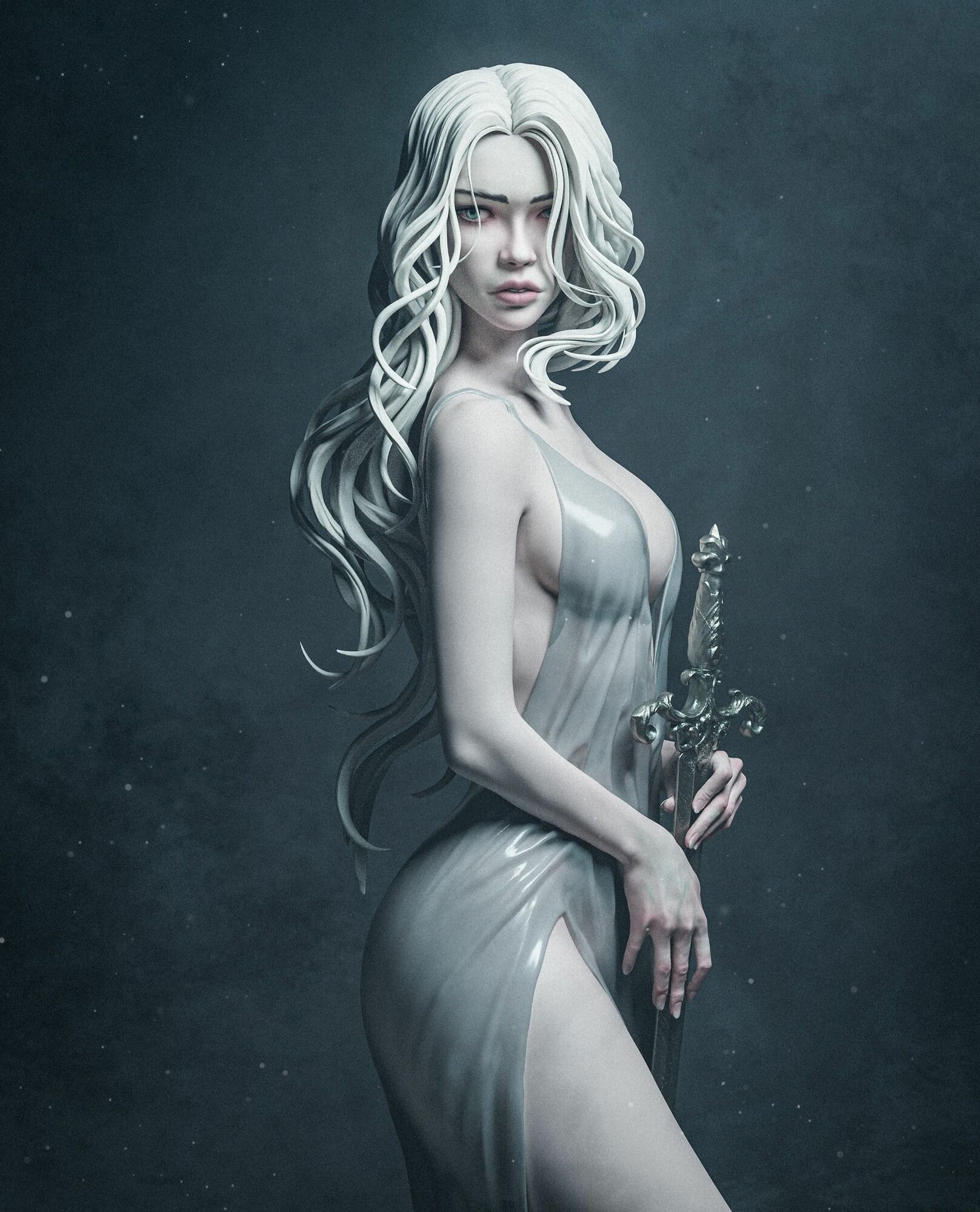 Сборная модель Lady of the Lake (Arthurian Legend), 300мм (без базы), 1/6 для покраски