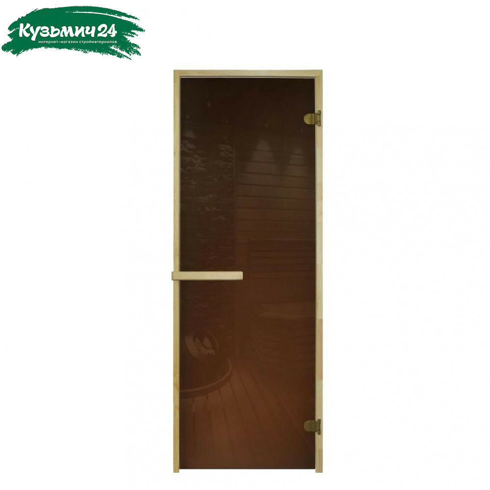 Дверь для бани Doorwood Бронза 1900х700 мм, хвоя, стекло 6 мм, 2 петли