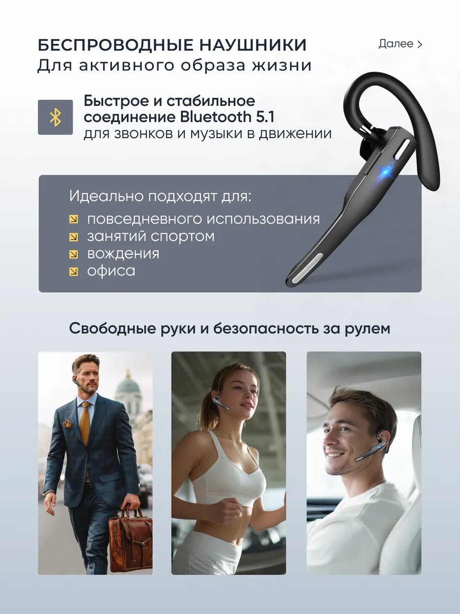 Bluetooth-гарнитура YYK-525, для автомобилистов, с шумоподавлением, беспроводная
