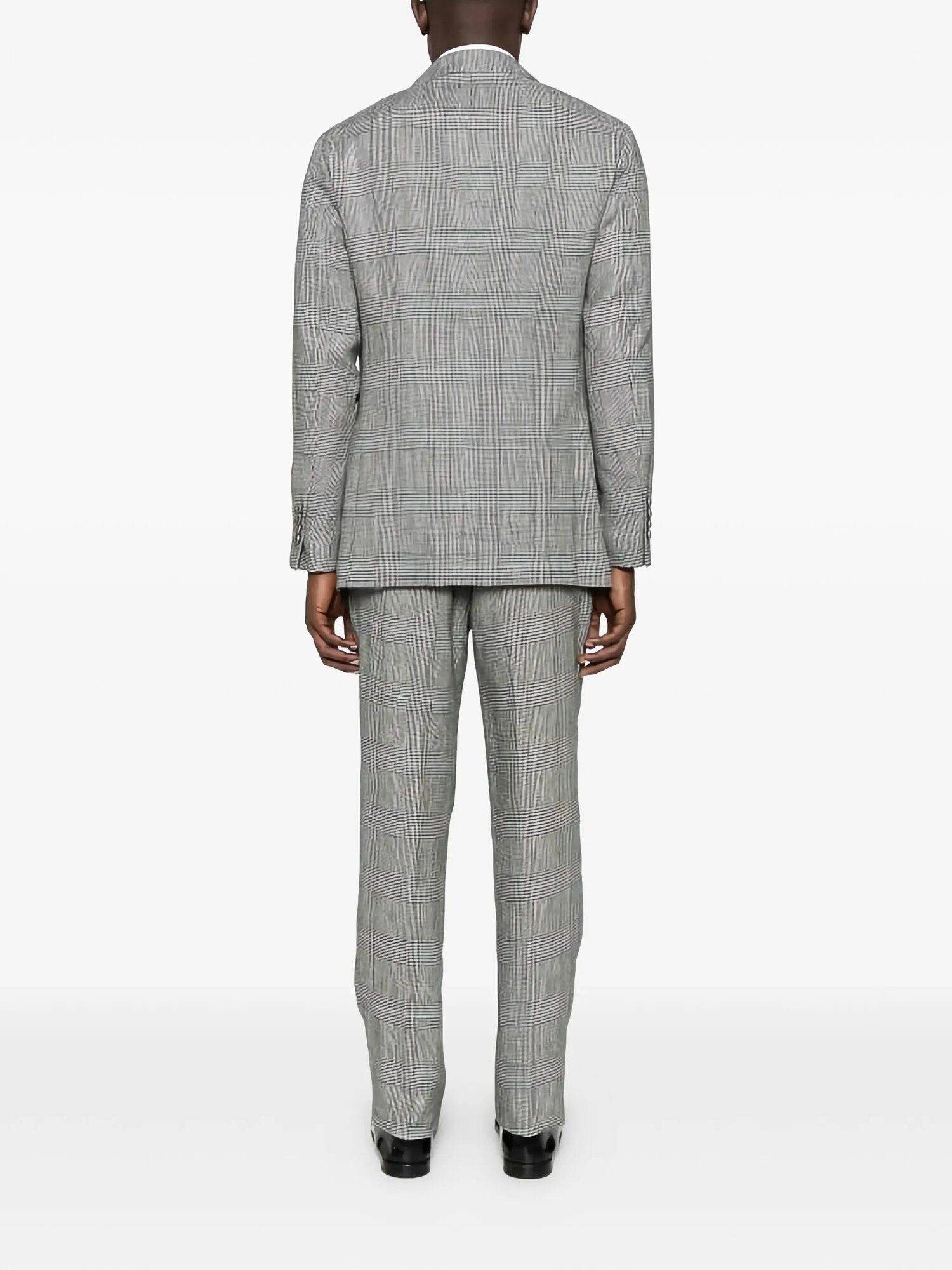 Комбинезон BRUNELLO CUCINELLI Plaid double-breasted suit, размер 48, grey — фото 1