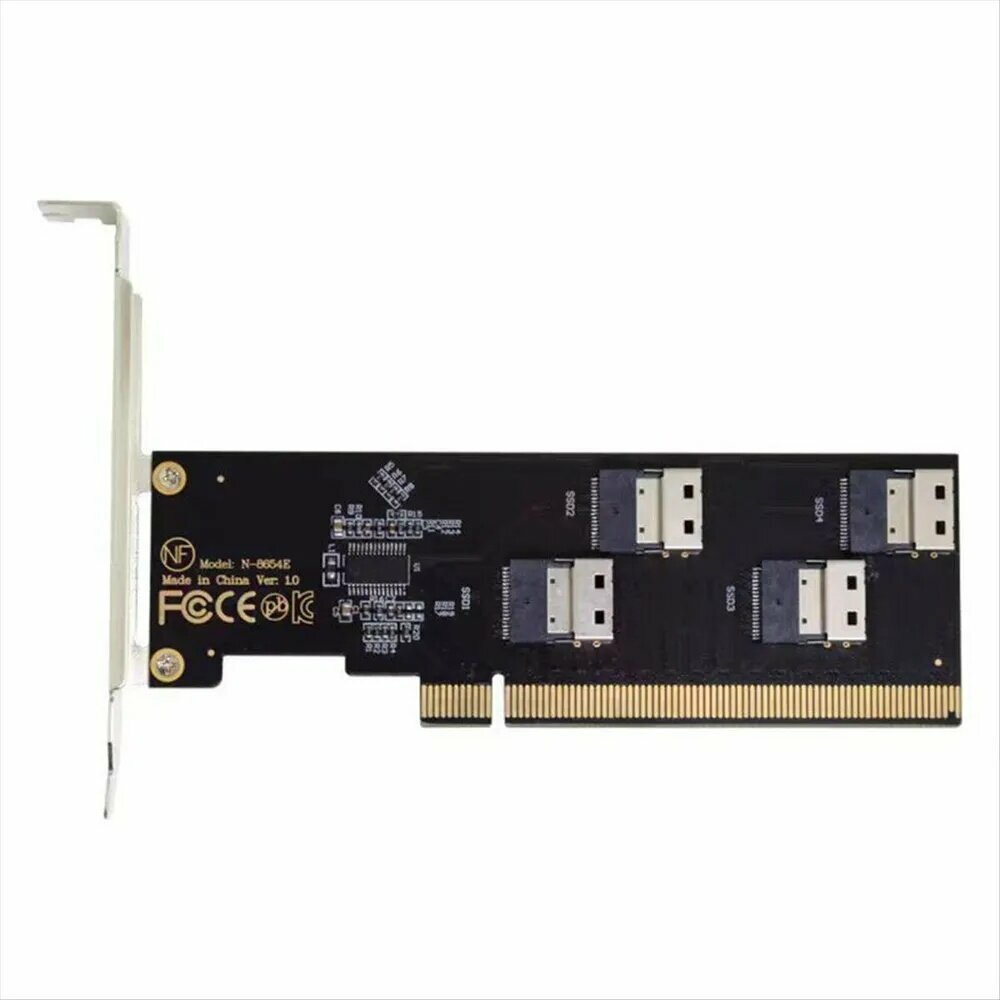 Плата Расширения PCI-E 3.0 4.0 X16 На 4 Порта SFF-8654 4i