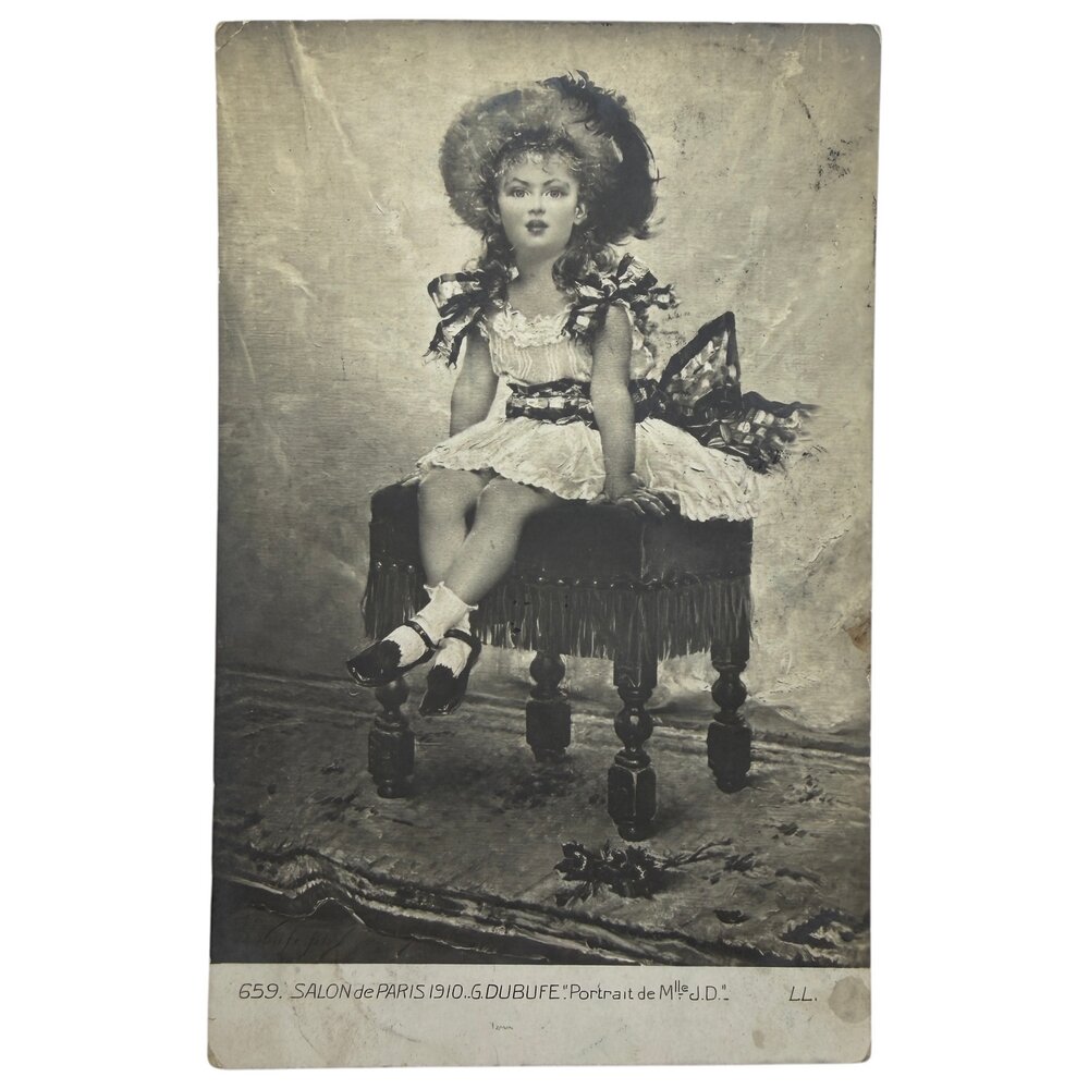 Почтовая открытка "Дюбюф - Портрет мадемуазель Ж. Д." 1900-1910 гг. Франция
