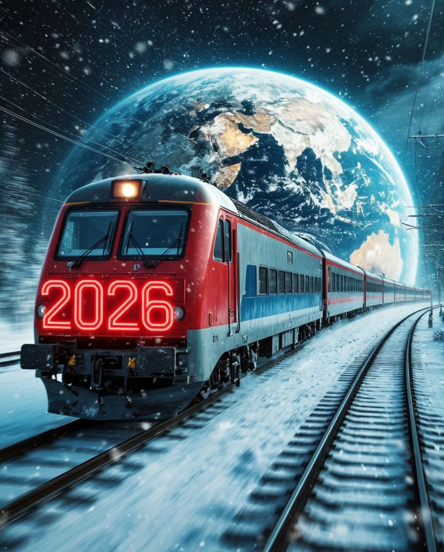 Интерьерная картина на холсте на подрамнике 40х50 Поезд 2026