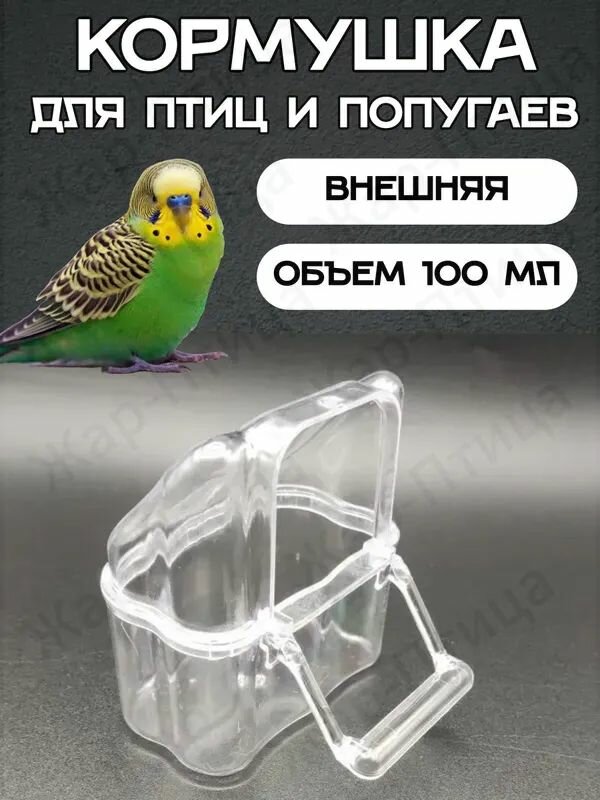 Кормушка для попугаев, волнистого попугая, корреллы/ Двухсекционая кормушка для птиц