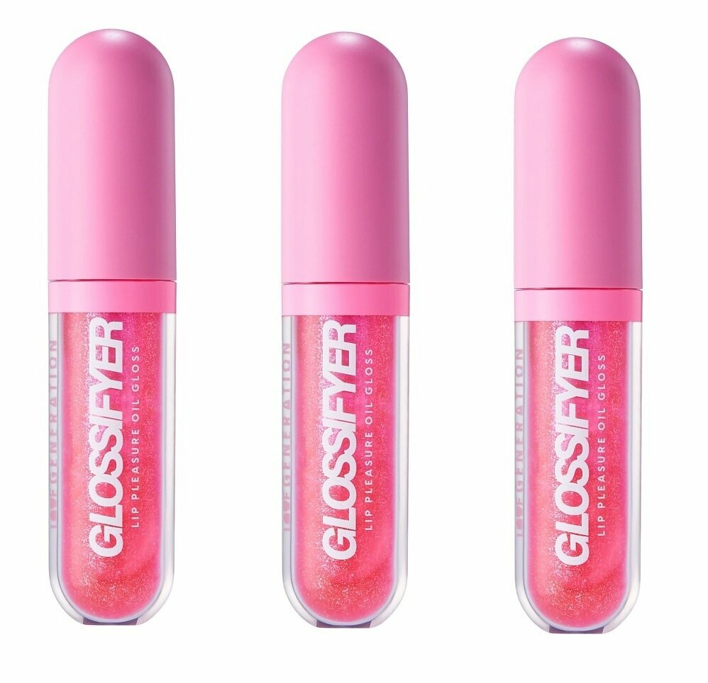 Масло-блеск для губ Love Generation Lip Pleasure Oil Gloss "Glossifyer" тон 03 3шт