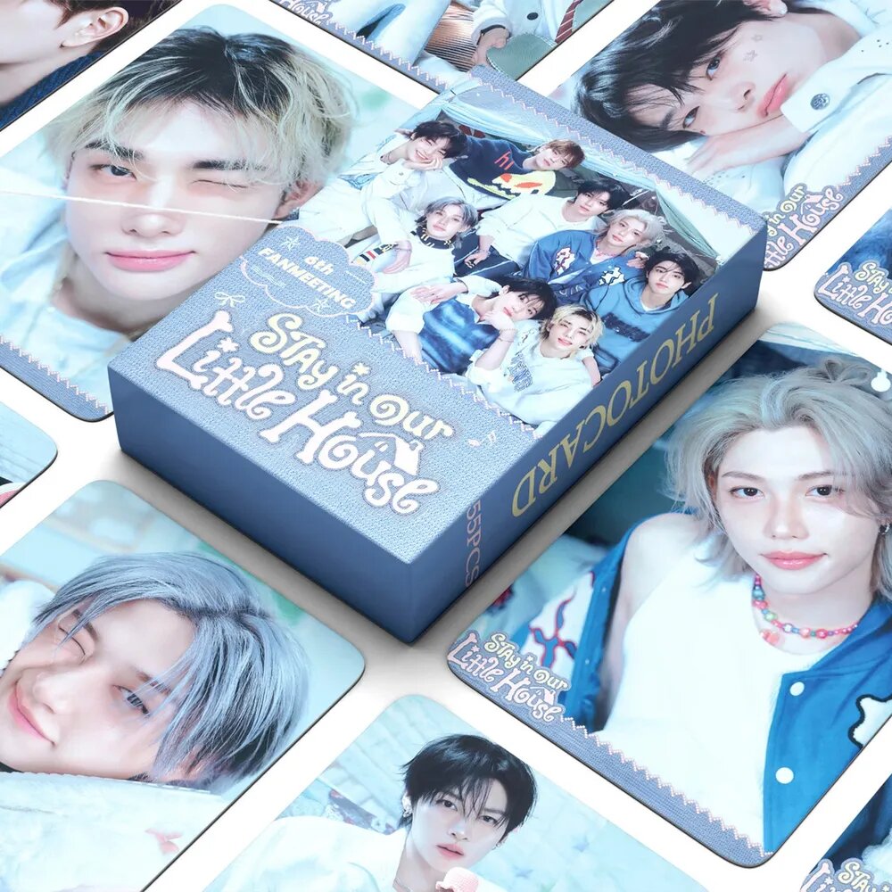55шт коробка STRAY KIDS Фотокарточки SKZ Коллекционная StrayKids карточка STAY in Our Little Карты