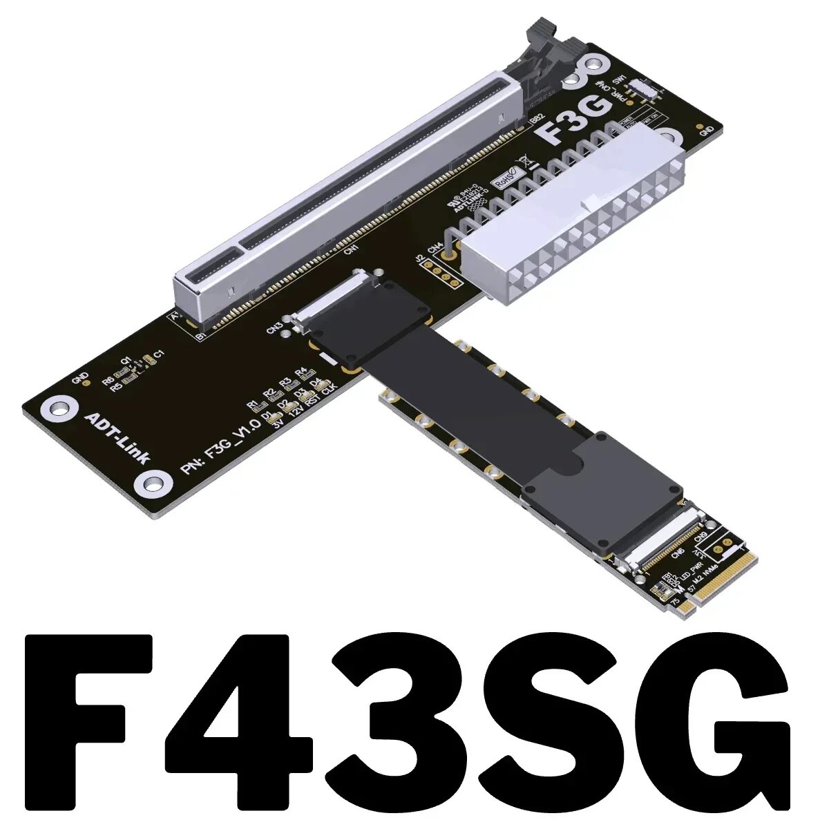 ADT-Link F43SG-TU PCIe 5.0 x4 M.2 NVMe eGPU адаптер