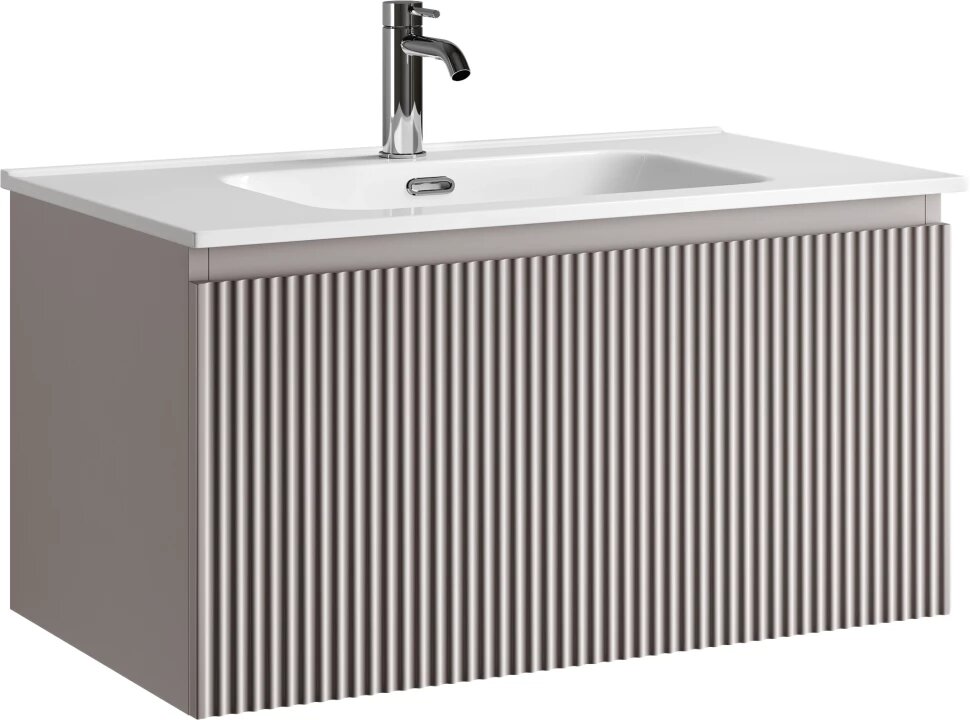 Тумба под раковину Sancos Snob R 1.0 SNR1.080SM 79 см, подвесная, серый матовый