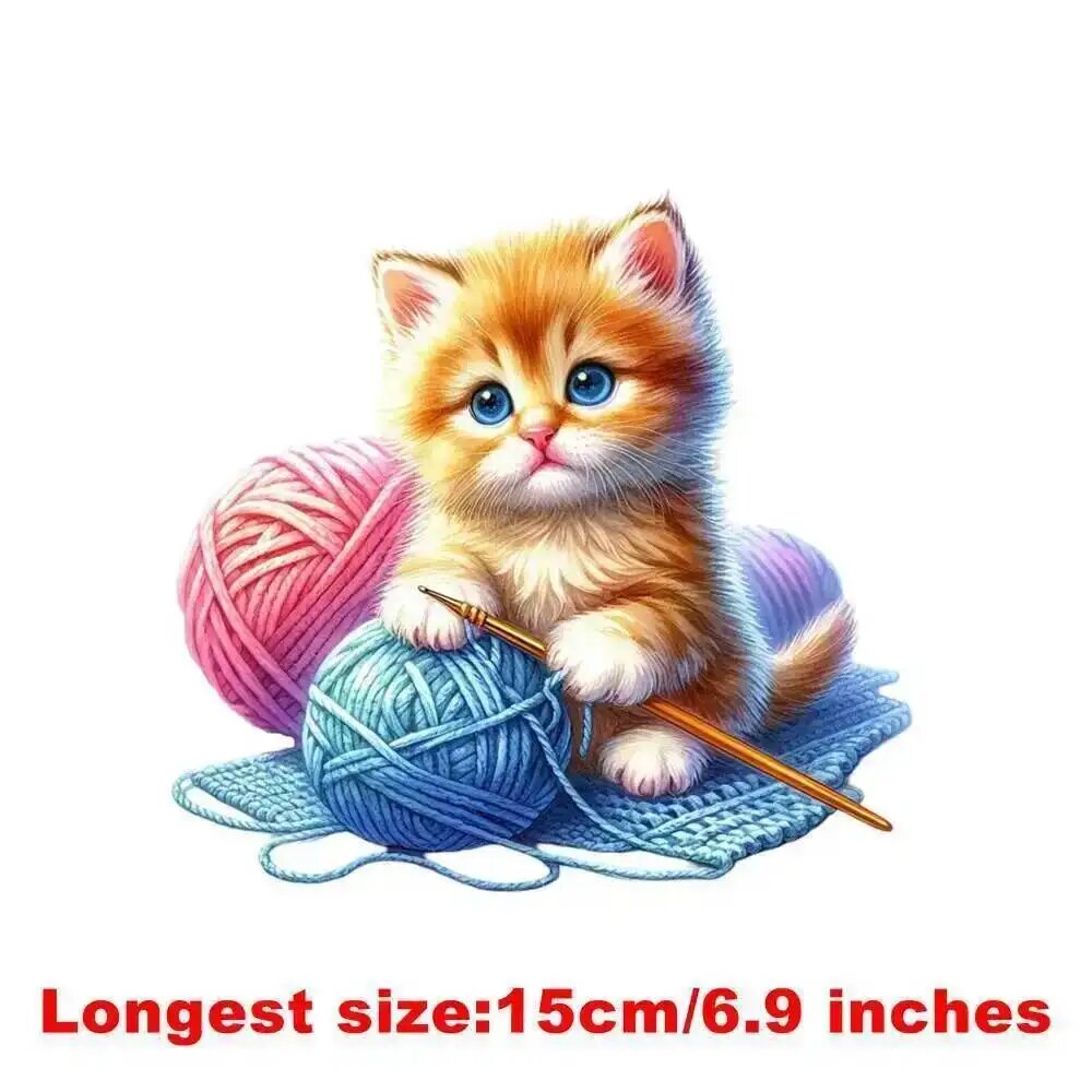 Футболка детская "Кот с клубочком", цвет YTH0694-18