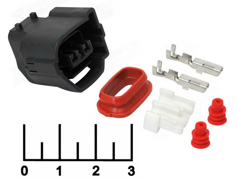 Разъем 2pin гнездо 2.2мм влагозащищенный DJ7025E-2.2-21