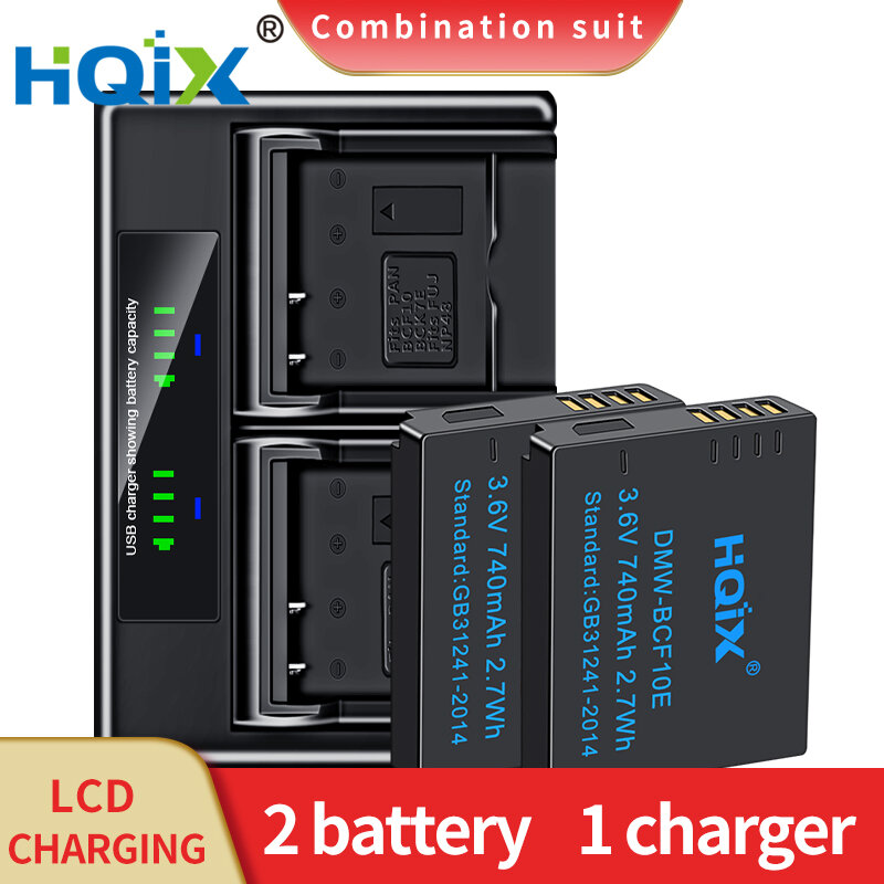 HQIX для Panasoinc DMC-FH22 FH1 FH3 FS15 FS25 FT2 FS12 FS42 FH20 FP8 TS1 TS2 F2 F3 FS40 камера DMW-BCF10E Двойное зарядное устройство Аккумулятор
