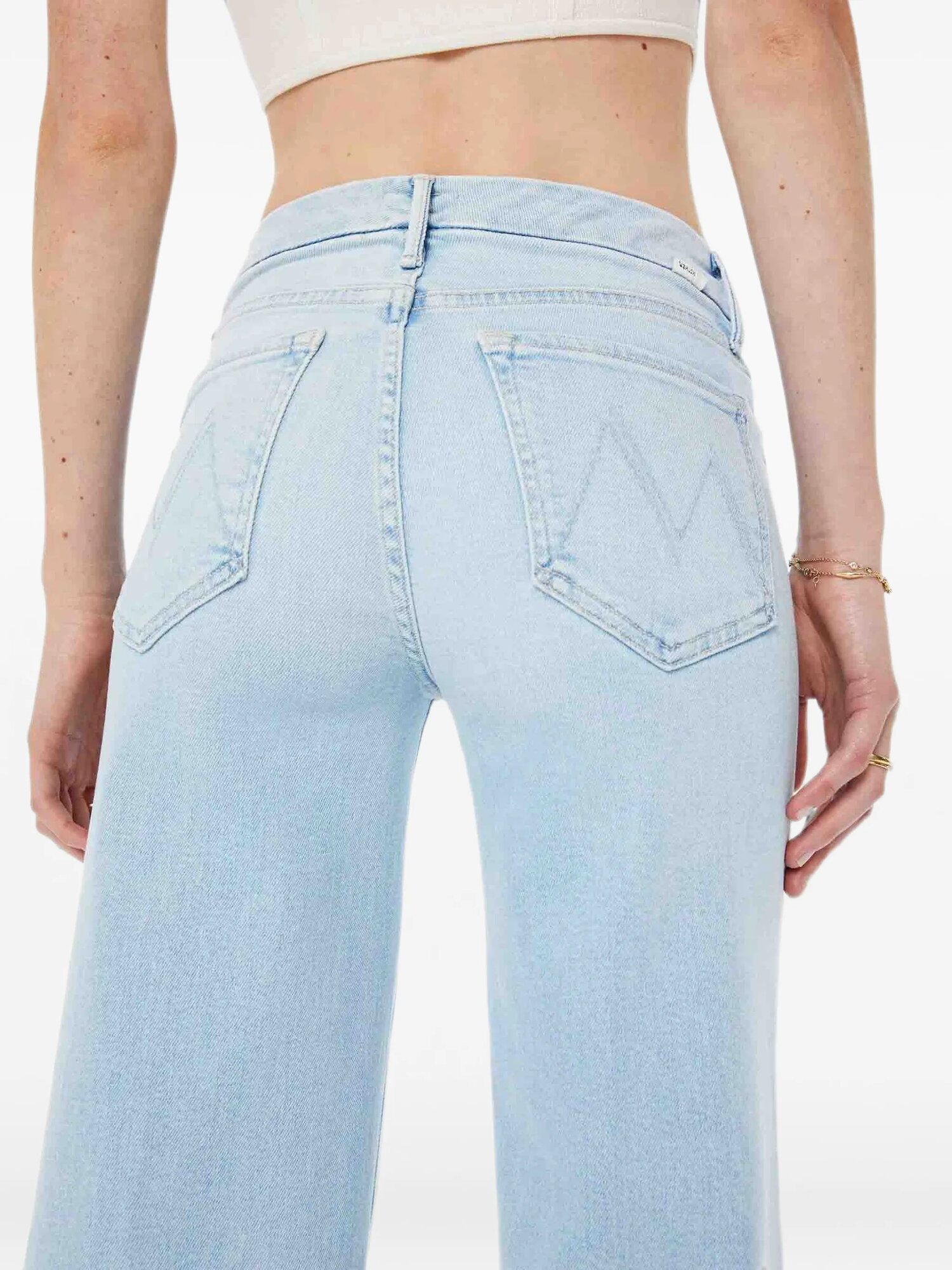 Джинсы Mother The Roller Sneak jeans, размер 28, синий — фото 1