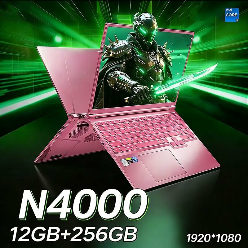 Игровой ноутбук, Intel N4000, 15.6",256ГБ SSD, 12ГБ RAM, Windows 10, IPS, Full HD, чёрный