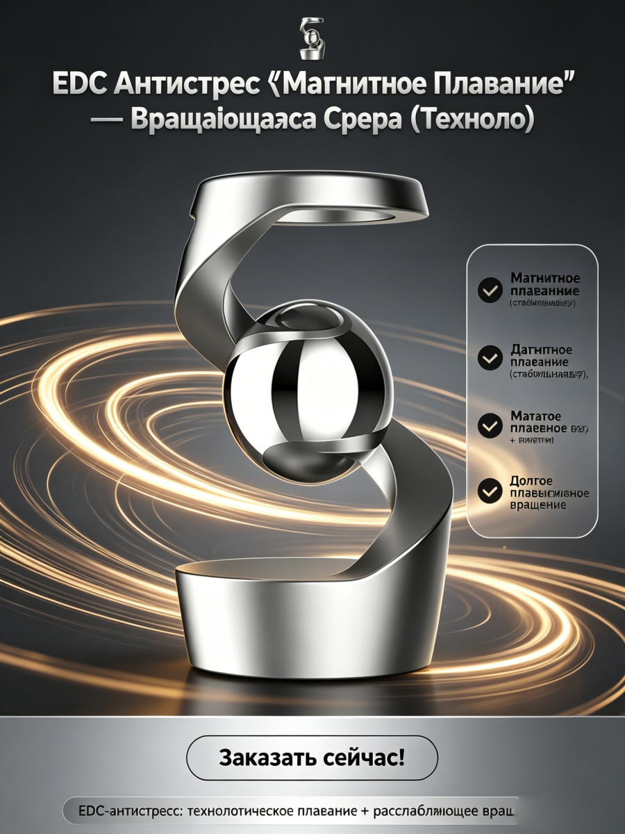 Устойчивая к стрессу металлическая вращающаяся декомпрессионная игрушка EDC
