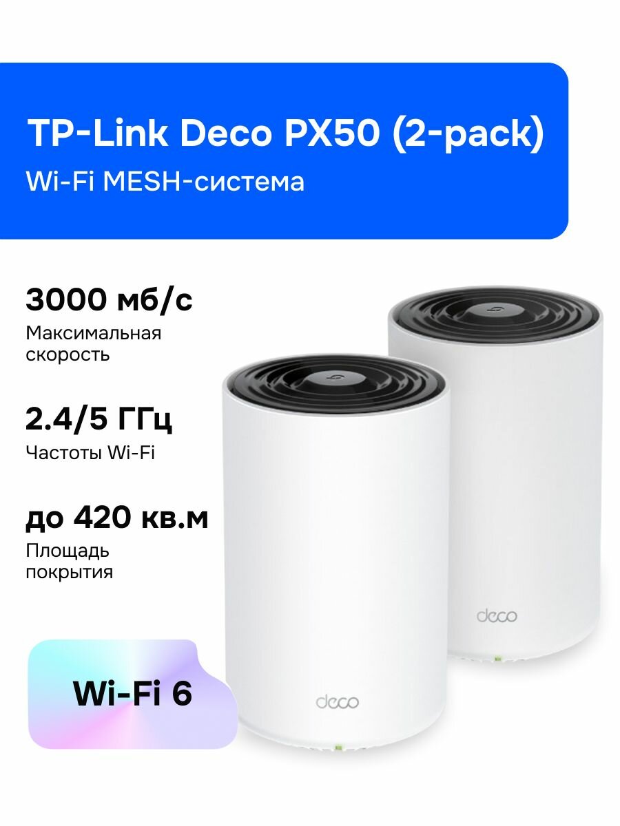 Wi-Fi MESH-система TP-Link Deco PX50 (2-pack)