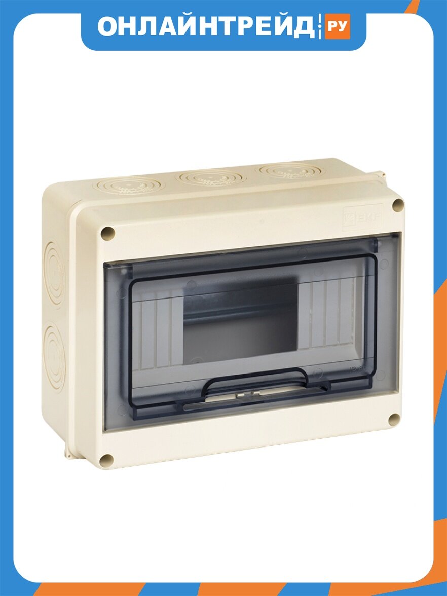 Щит распределительный навесной Ekf PROxima ЩРН-ПГ-8 (147х203х89) IP65 (Pb65-n-pg-8)