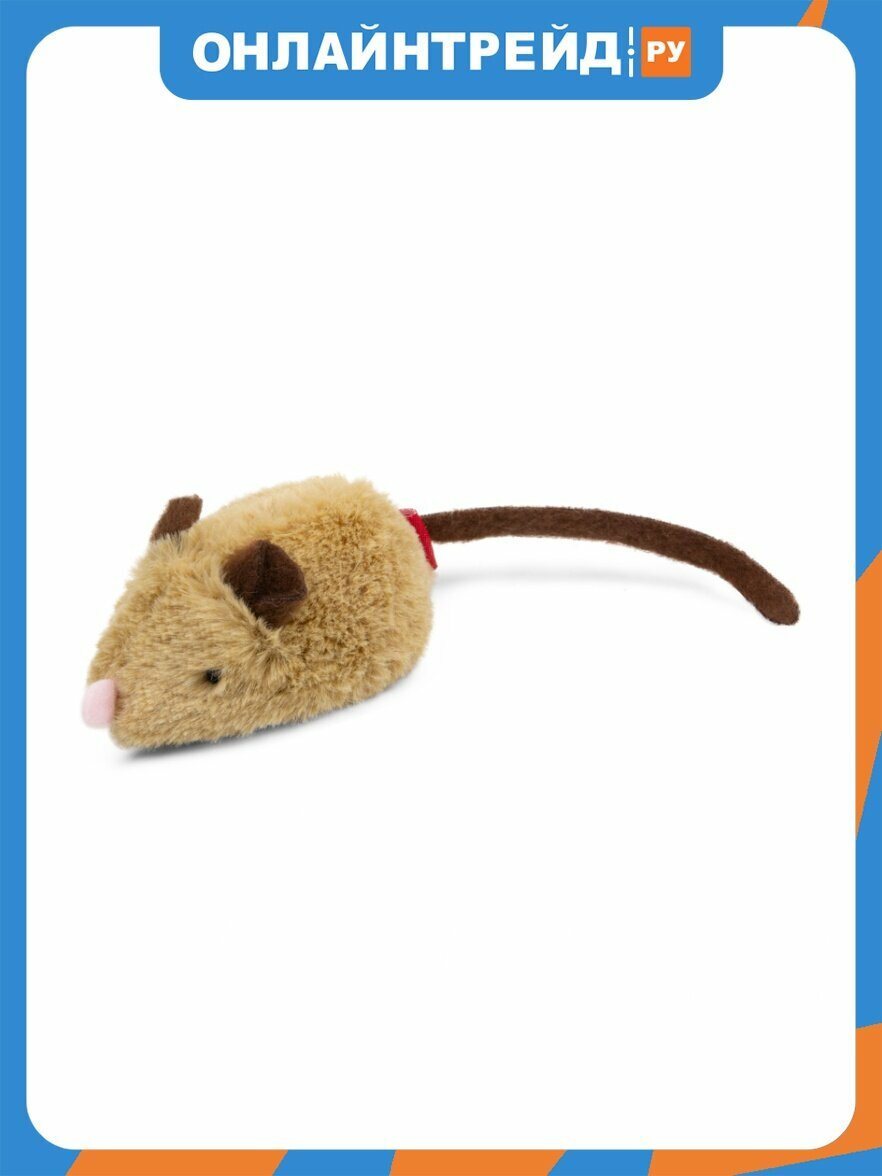 Игрушка для кошек Gigwi Cat Toys Интерактивная мышка со звуковым чипом 19 см.