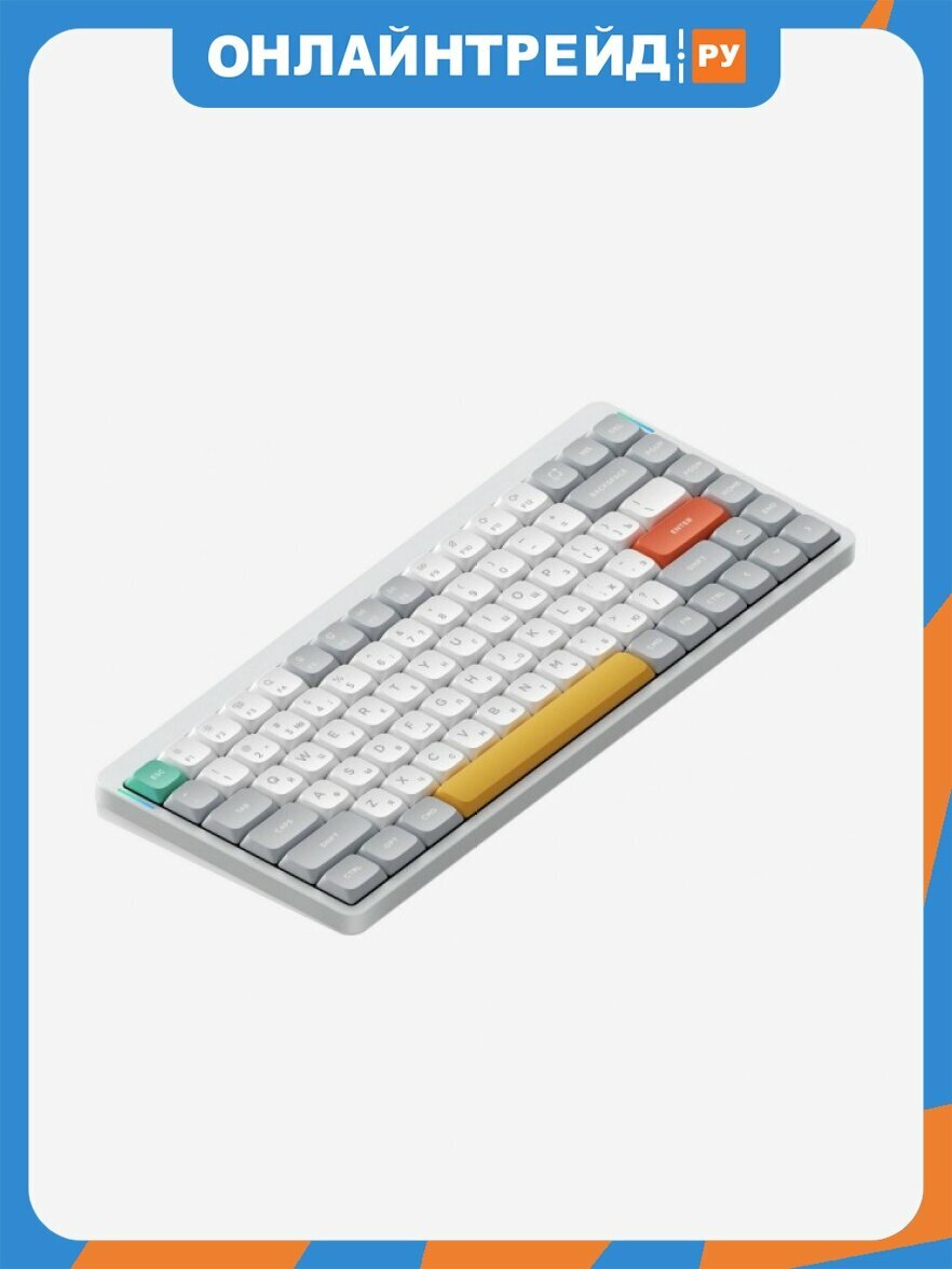 Клавиатура Nuphy AIR75v2 QMK беспроводная/проводная Ionic White, RGB, Hot Swap, Brown Switch (AIR75v2-IW-3)
