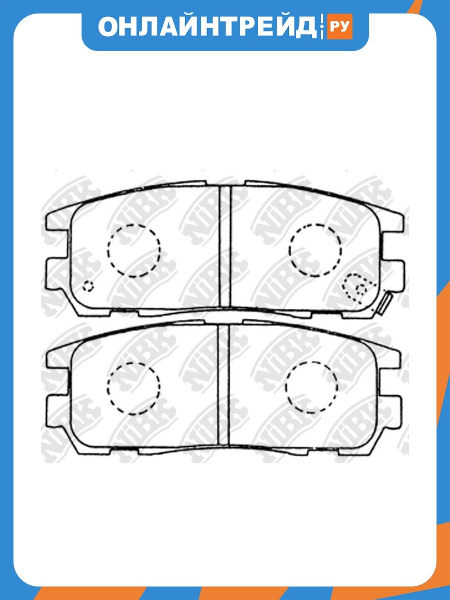 Колодки тормозные дисковые Nibk PN4299, 4 шт