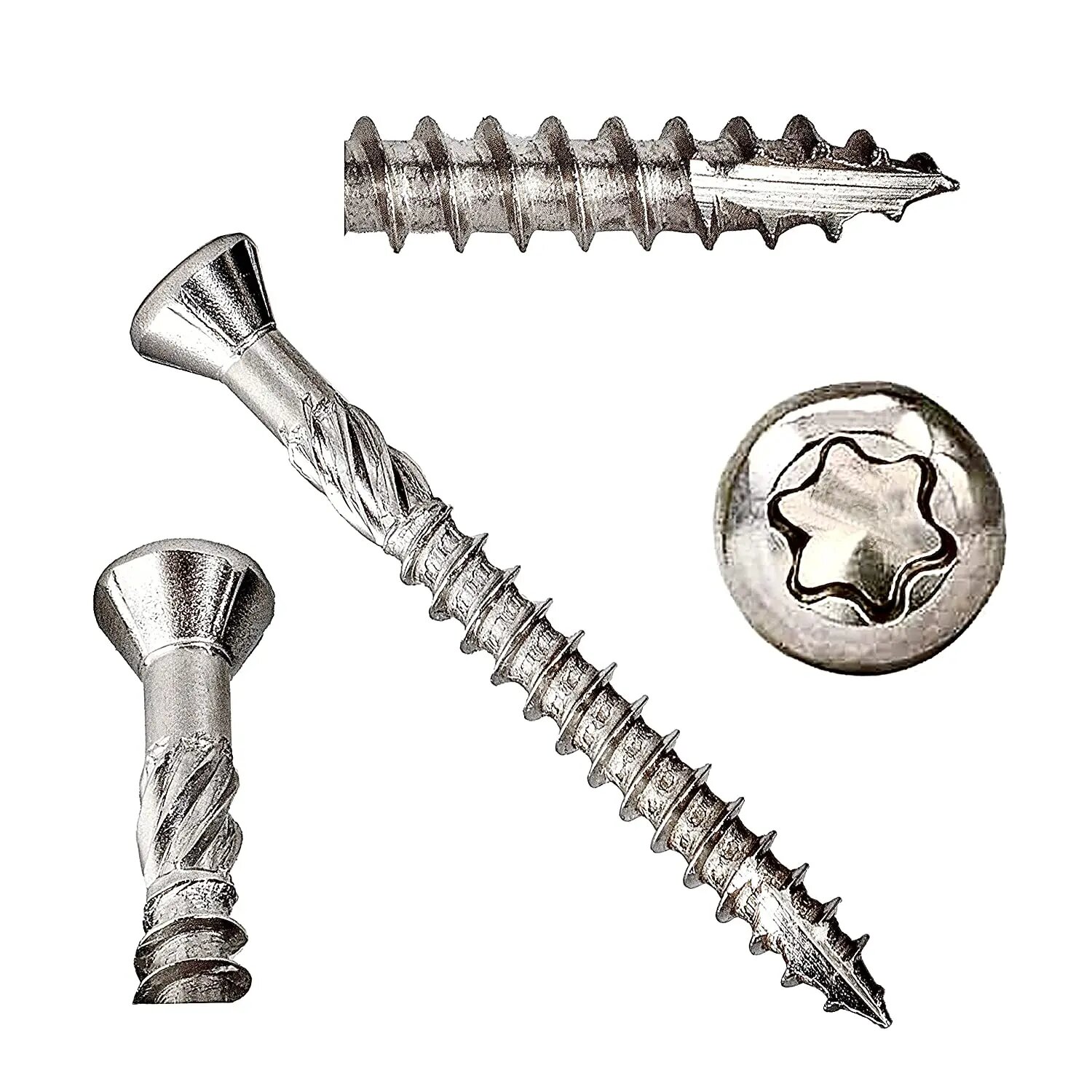 Винты для террас из нержавеющей стали T25 Star Drive 304 5*60 мм 50mm 50PCS