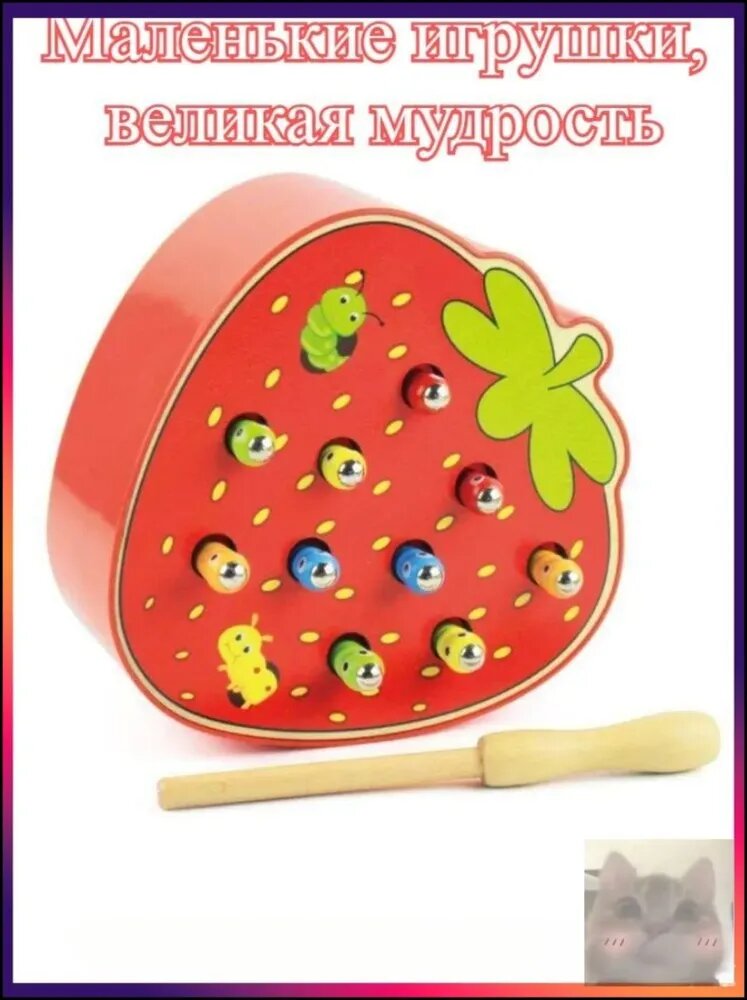 Сортер-игрушка из клубники "Магнитная рыбалка"-Скидка
