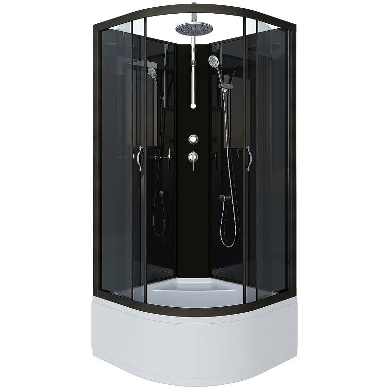 Душевая кабина Niagara Classic 90x90 65081434BKT черный профиль, без гидромассажа