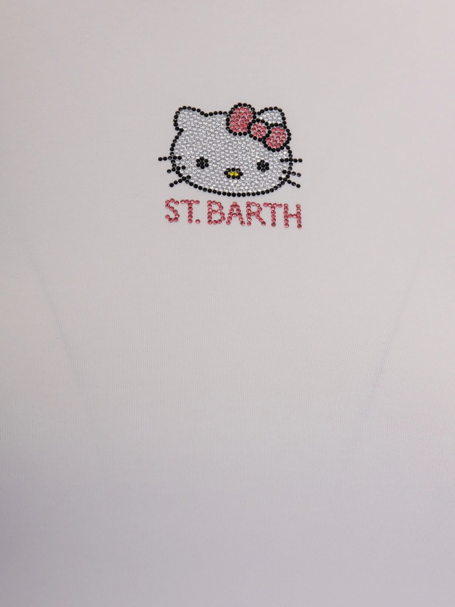 Футболка MC2 Saint Barth Nives Hello Kitty, размер 44, бежевый/белый — фото 1