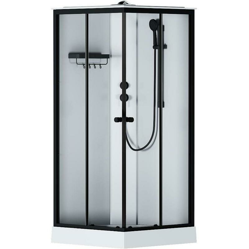 Душевая кабина AM.PM X-Joy 90x90 W94C-403-090BT черный профиль, без гидромассажа