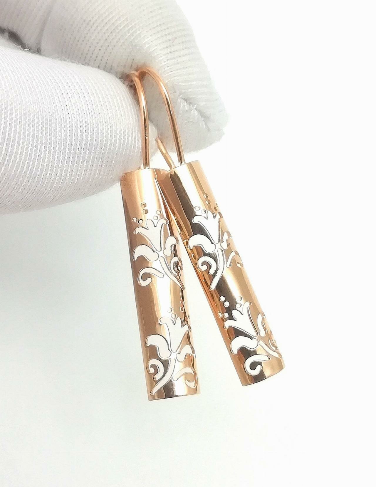 Серьги, золото, 585 проба