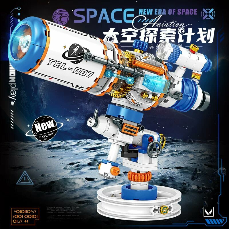 Mindey 2243 Космический Телескоп Сборная Модель для Мальчиков, Образовательная Игрушка Астрономическая