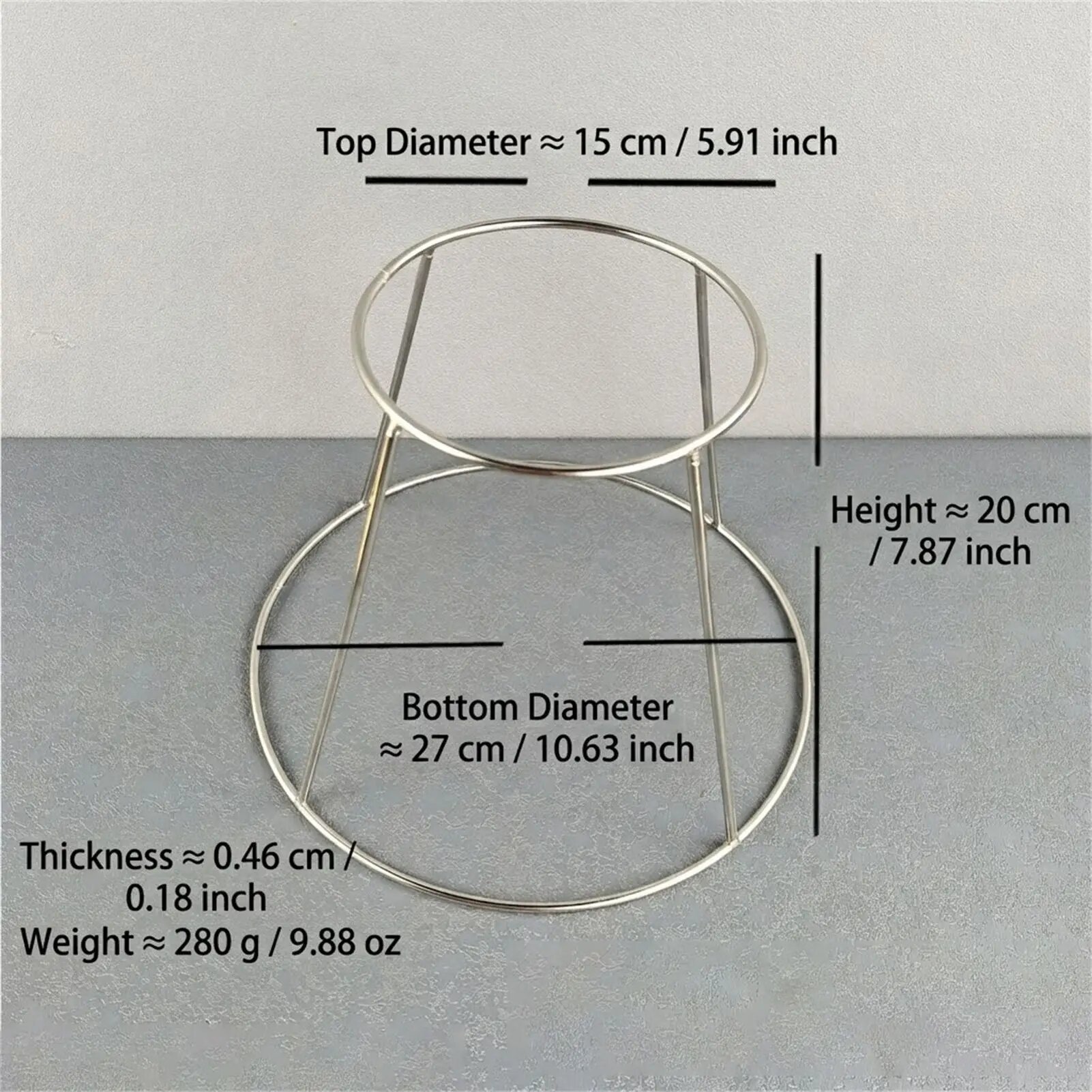 Двухъярусная подставка ACRDDK из нержавеющей стали 15-27cm Single