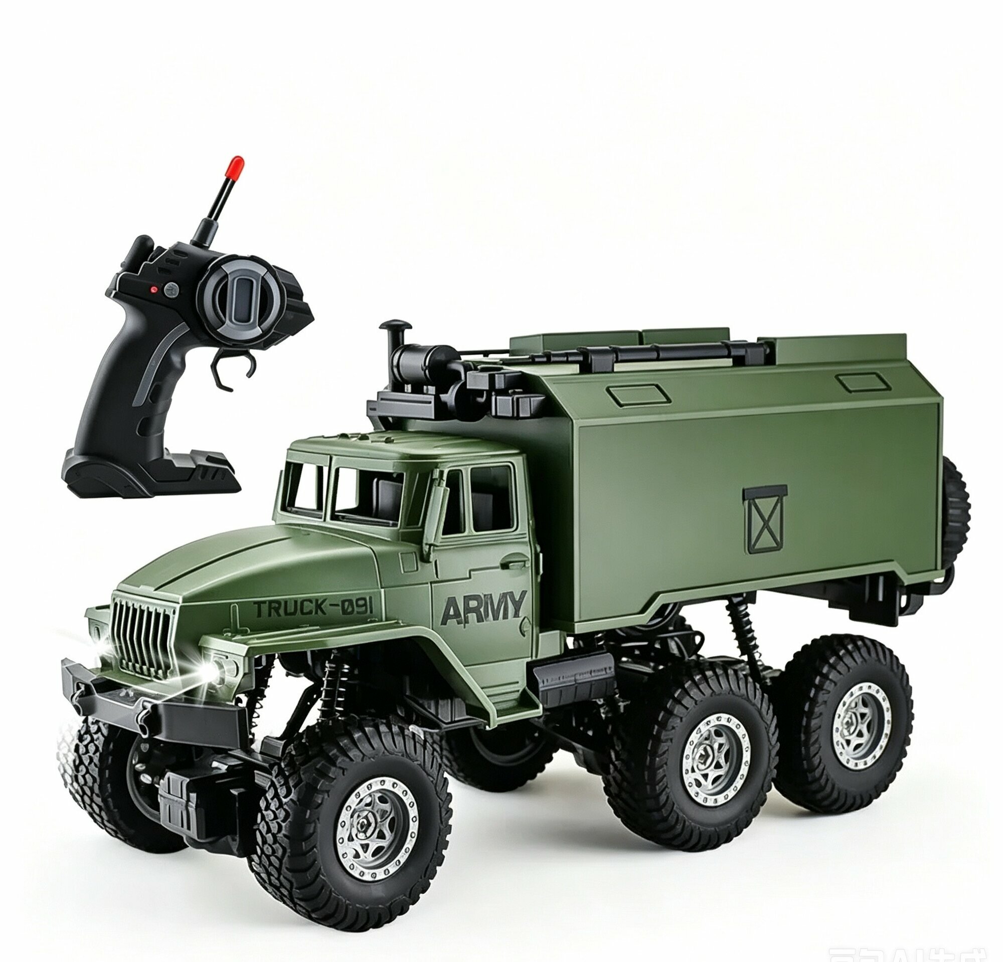 Радиоуправляемый грузовик Урал 4320, 1:16, 6x6, военный внедорожник, для детей и взрослых