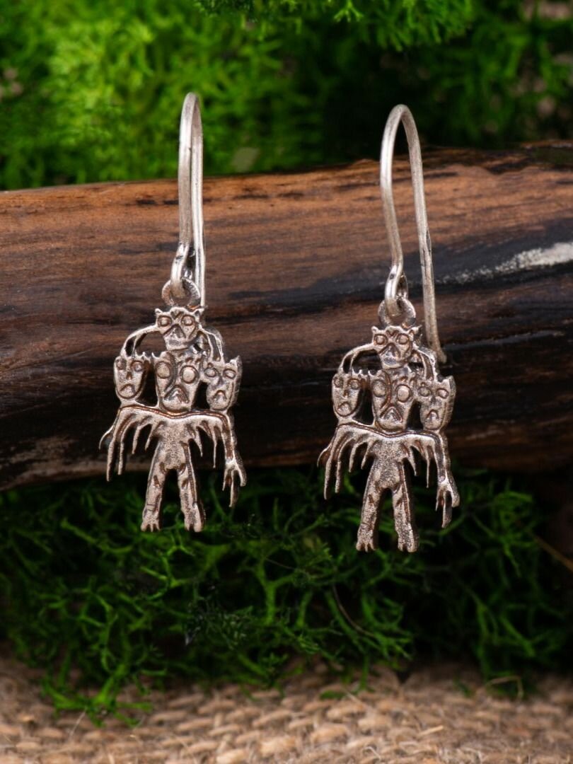 Серьги с подвесками, серебро, 925 проба