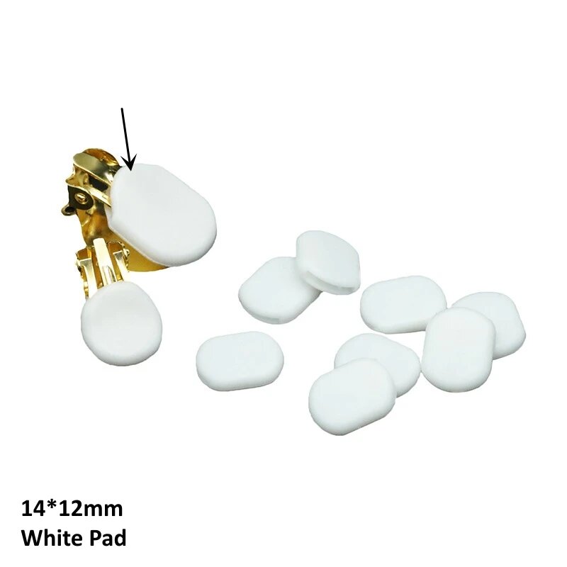BoYuTe Медные клипсы для ушей 9-10-15 мм Белый, White 14x12mm