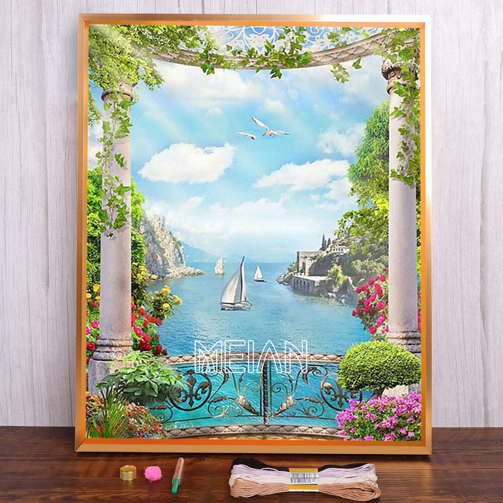 MEIAN Набор для вышивания,30x40CM,11CT,40 цветов