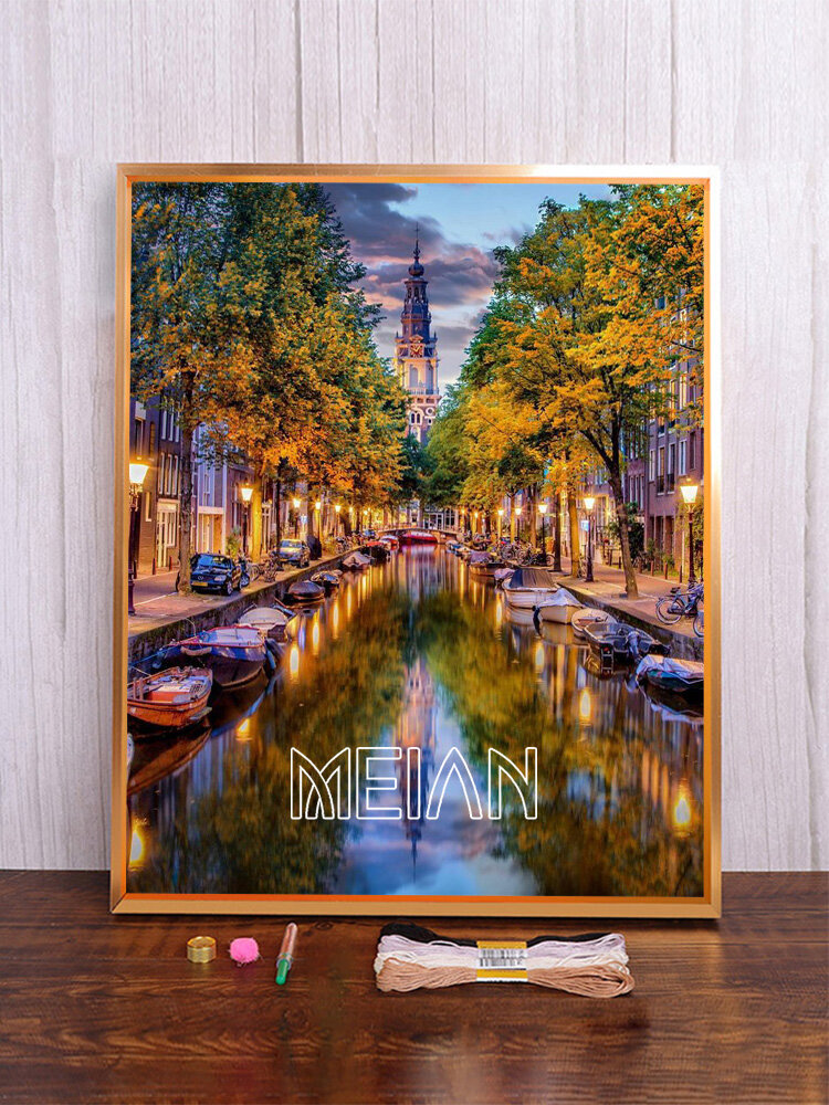 MEIAN Набор для вышивания,30x40CM,11CT,40 цветов