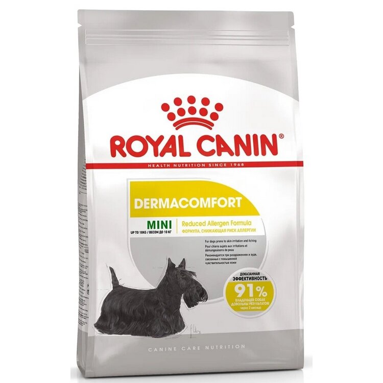 Royal Canin Mini Dermacomfort / Сухой корм Роял Канин Мини Дермакомфорт для собак Мелких пород с Кожным раздражением и зудом фас. 1 кг