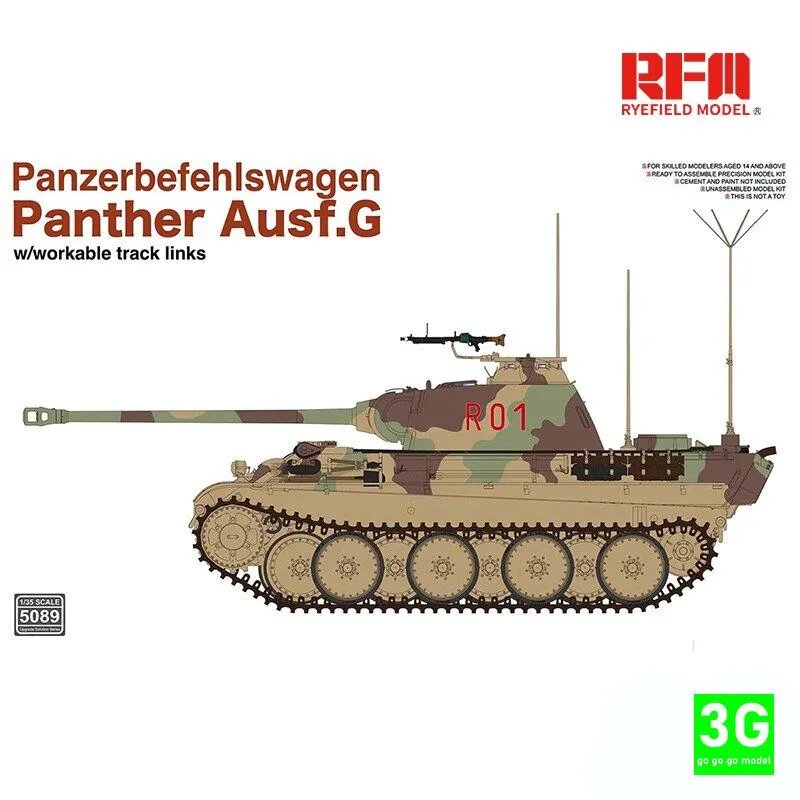 RYEFIELD RM 5089 1/35 сборная модель Командный танк "Леопард"