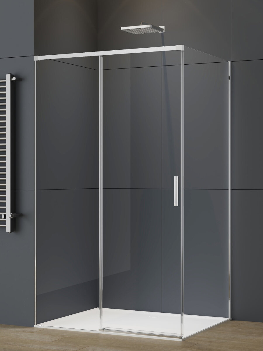 Душевой уголок Vincea Soft 2 VSR-3SO29014CL 140х90 см, профиль хром, стекло прозрачное